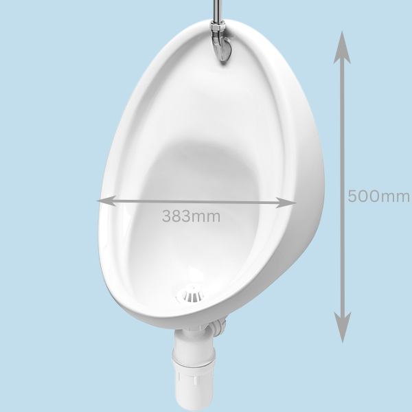 Exposed Urinal - Coronus 500: Exposed Trap, Flushpipes & China Cistern