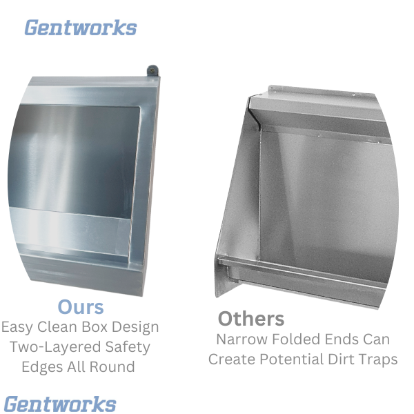 Stainless Steel Wall Hung Urinal Trough with Exposed Cistern