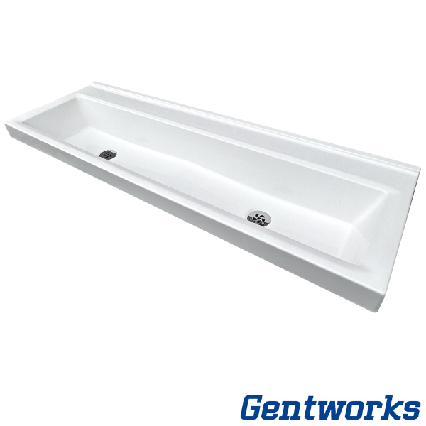Solid Surface Wash Trough 1200mm For Cabinet or Underframe Mounting