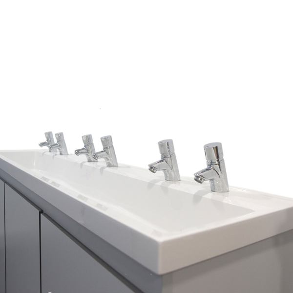 Solid Surface Wash Trough 1800mm For Cabinet or Underframe Mounting
