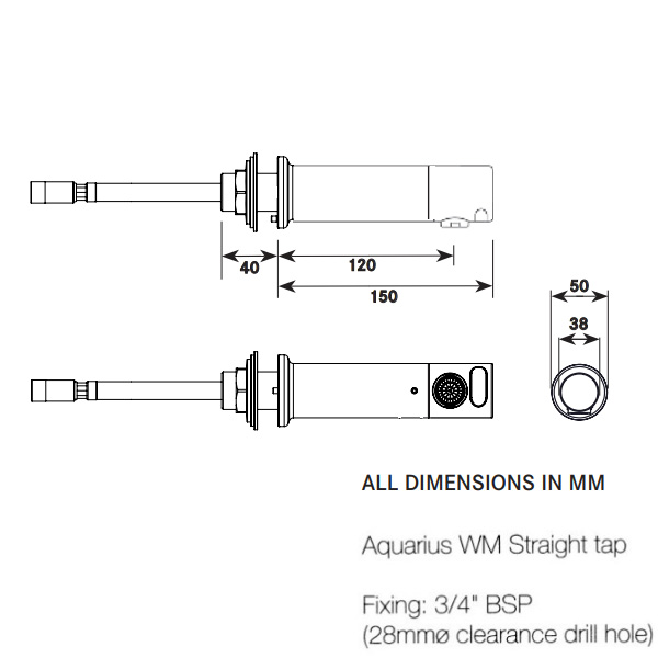 Gentworks - DVS Aquarius Wall Mounted Automatic Tap
