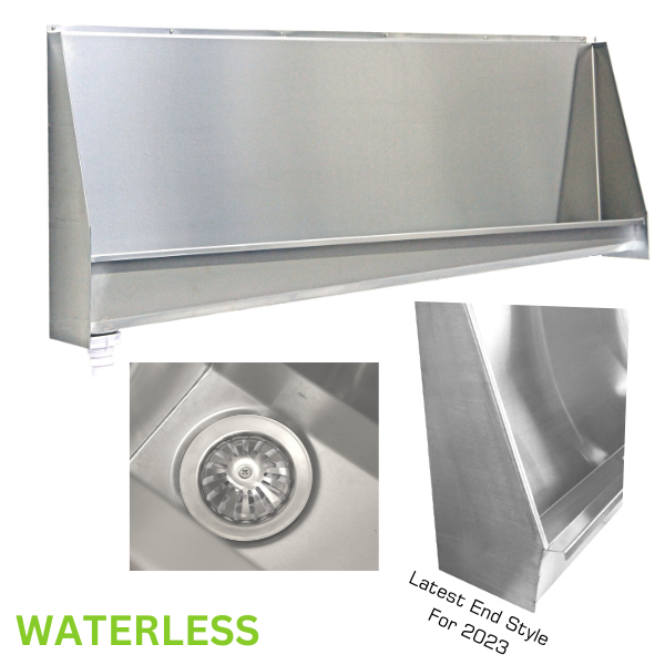 GW6 Tabernas Stainless Steel Waterless Urinal Trough