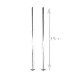 Stainless steel front support leg for current Gentworks Wash troughs